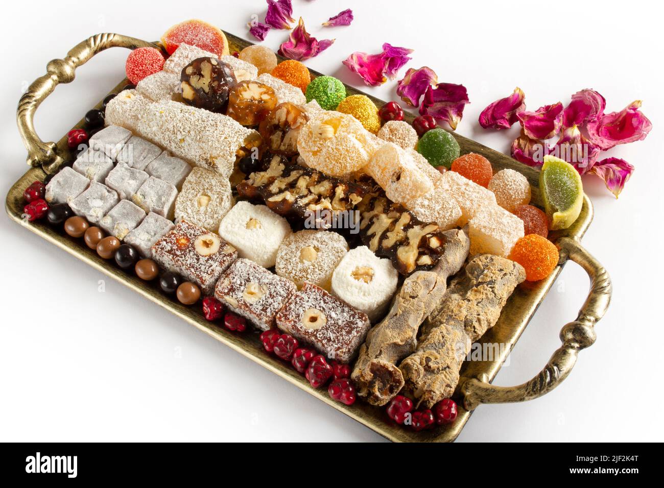 assorted Turkish delights in tray Stock Photo - Alamy