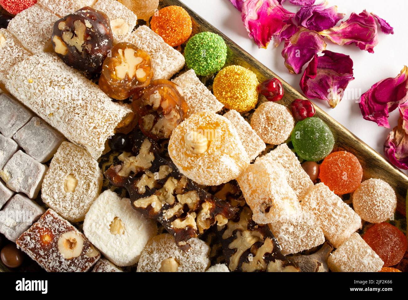 assorted Turkish delights in tray Stock Photo - Alamy