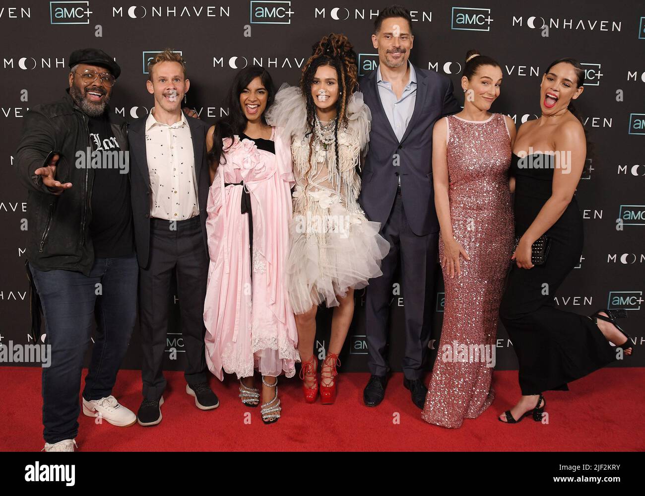 (L-R) MOONHAVEN Cast - Kadeem Hardison, Dominic Monaghan, Amara Karan ...