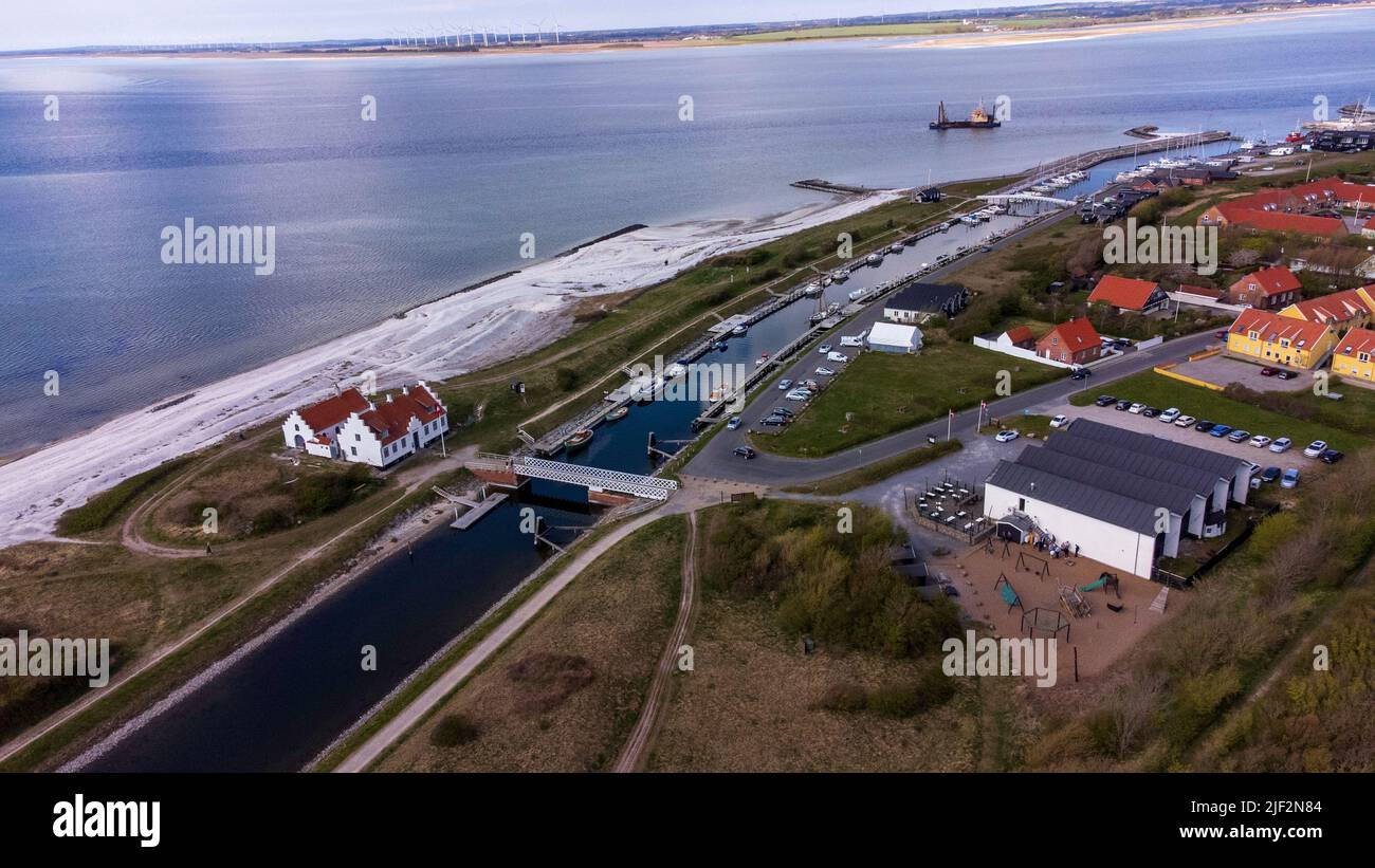 Historic building of Limfjord Museum between Frederik VII' s canal and ...