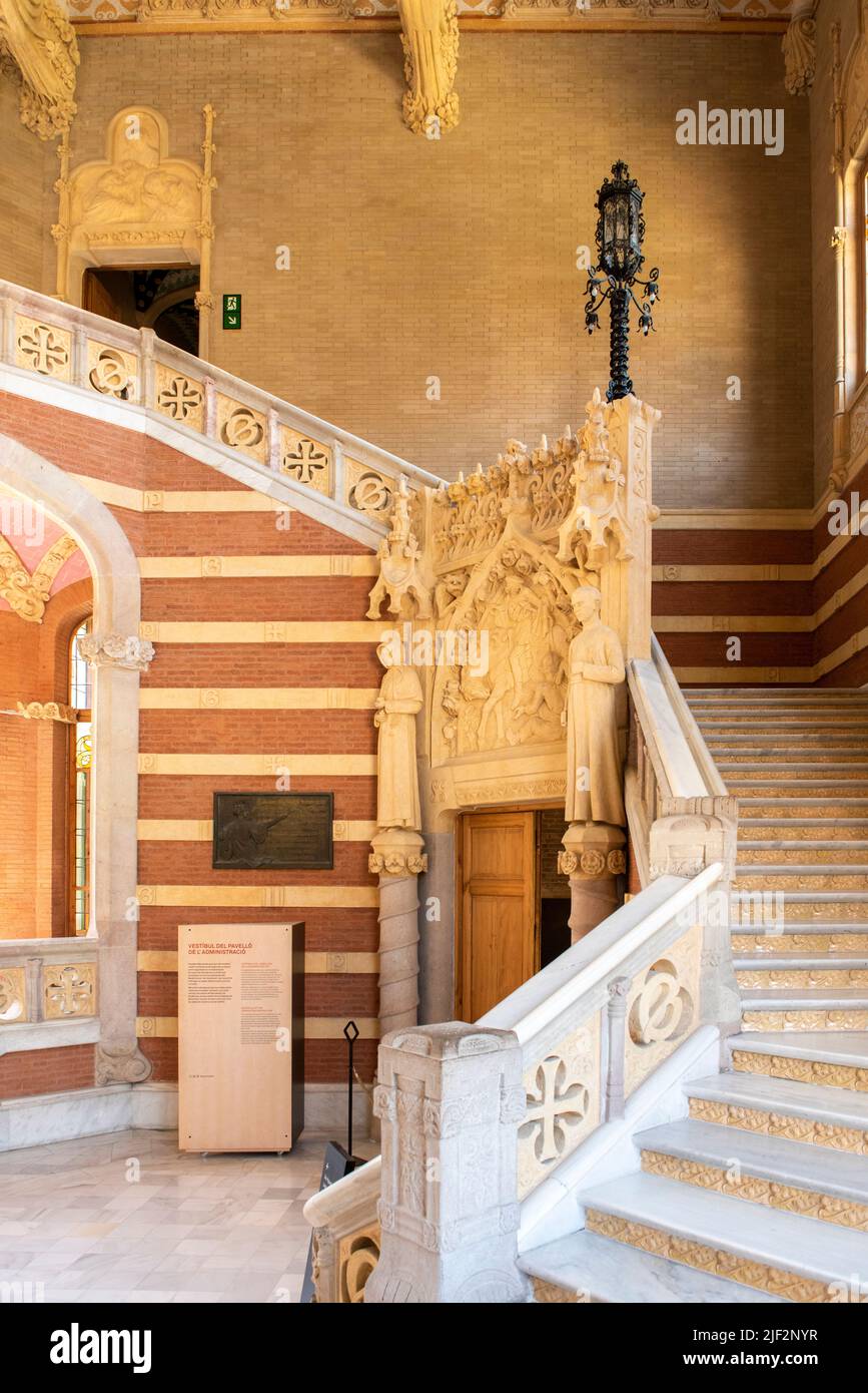 Interior of The Hospital de Sant Pau in Barcelona, Spain Stock Photo ...