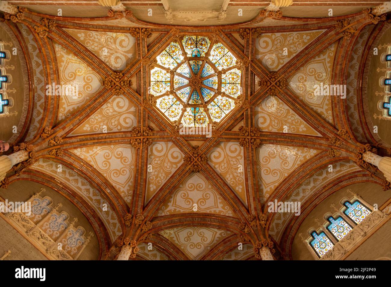 Stained glass ornate ceiling Stock Photo - Alamy