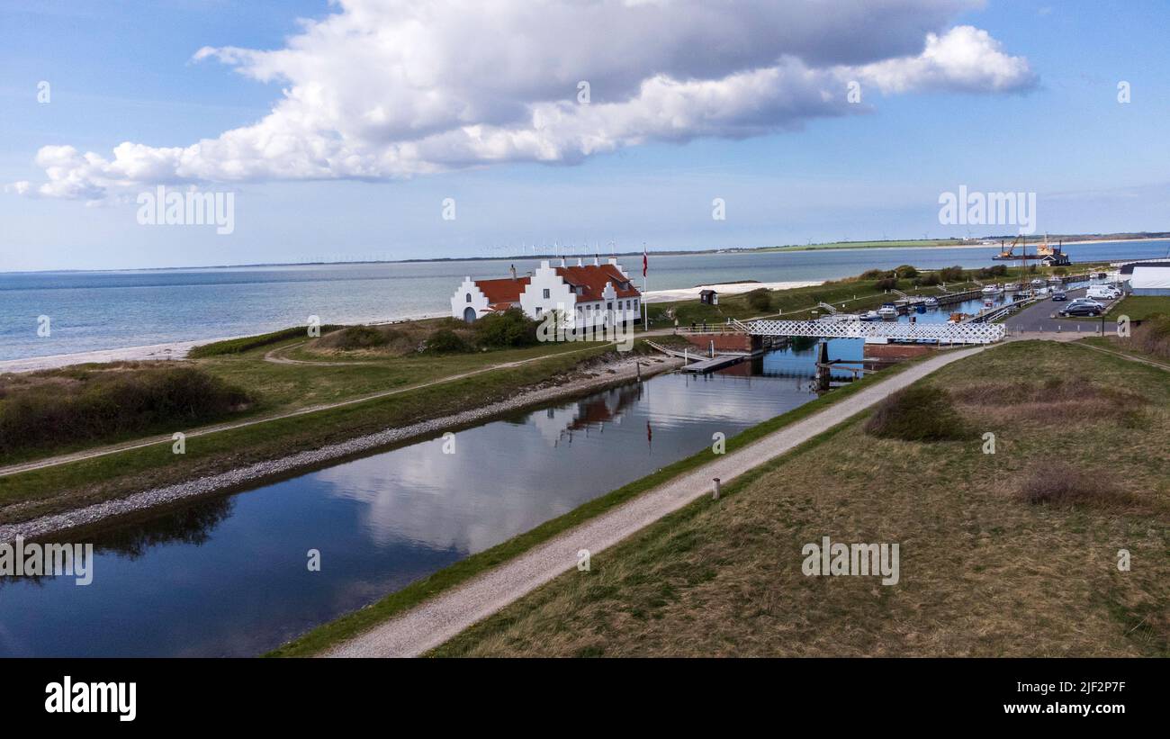 Historic building of Limfjord Museum between Frederik VII' s canal and ...