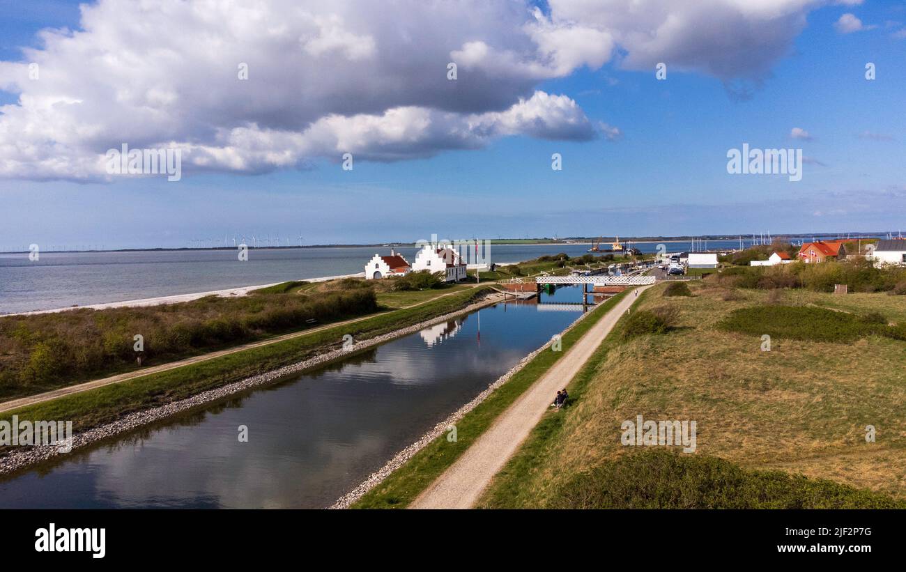 Historic building of Limfjord Museum between Frederik VII' s canal and ...