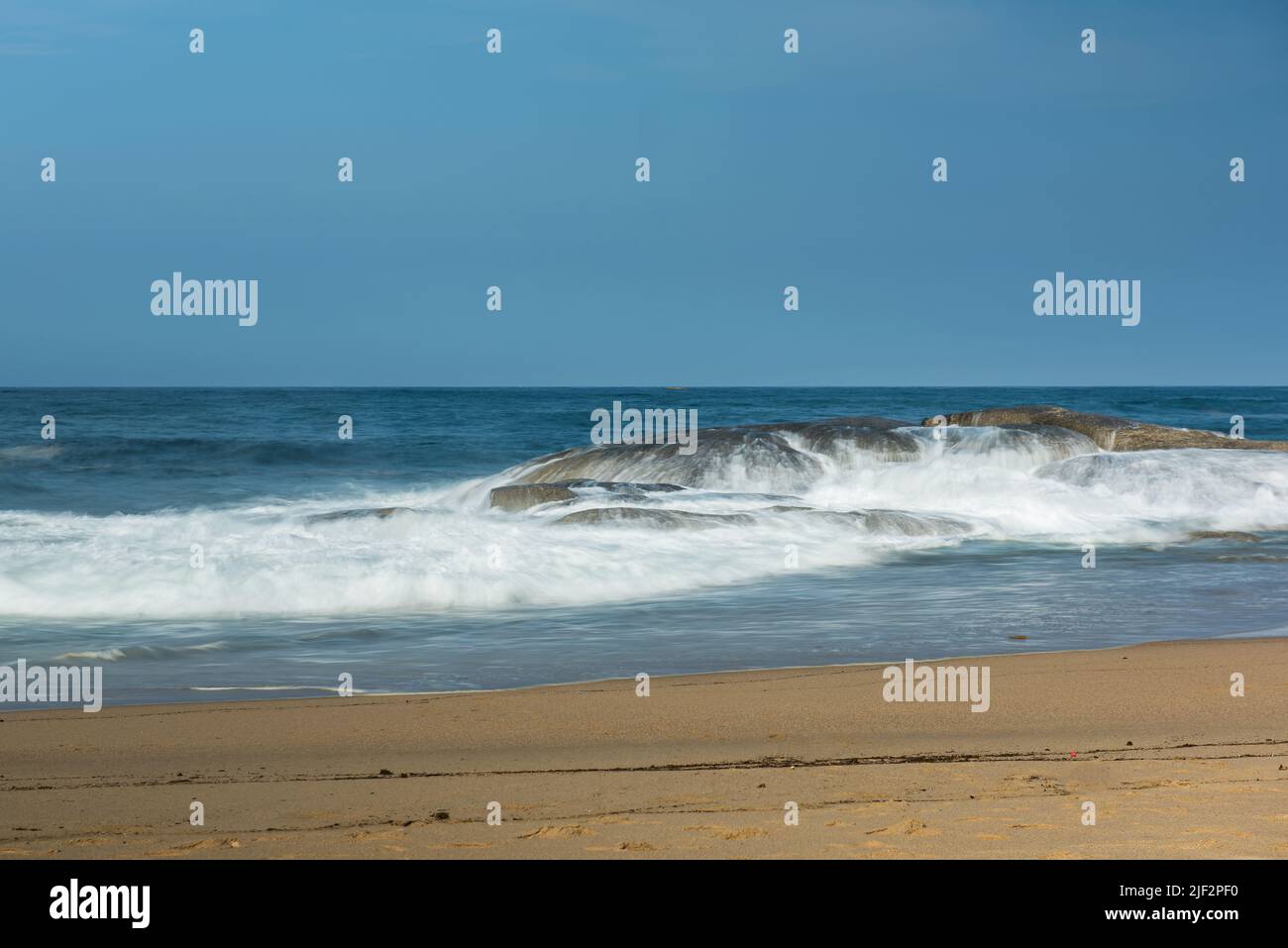 The big breaking waves during a strom at the beautiful summer sea shore ...