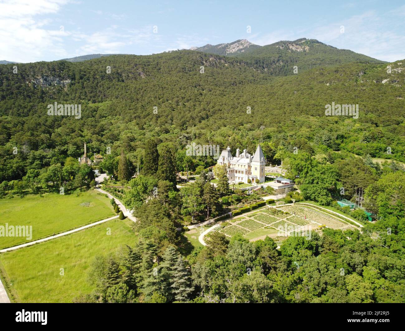 Massandra Palace of Emperor Alexander III is located in the Upper ...