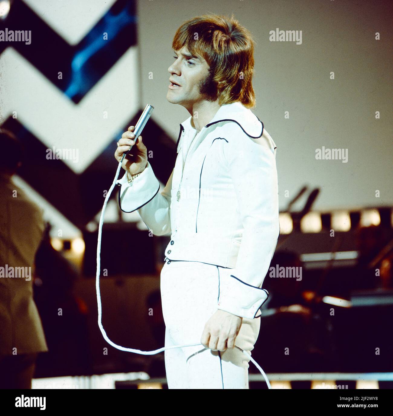 Freddie Starr, britischer Popsänger und Komiker, hier bei einem TV ...