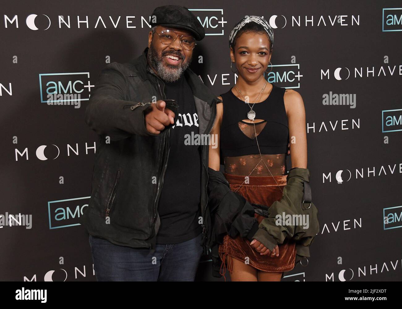 (L-R) Kadeem Hardison and Sophia Hardison at AMC's MOONHAVEN Premiere ...