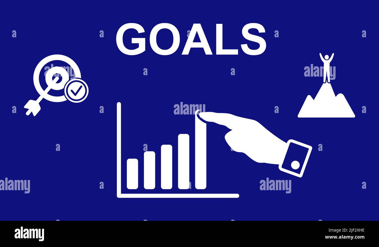 Illustration of a goals concept Stock Photo - Alamy