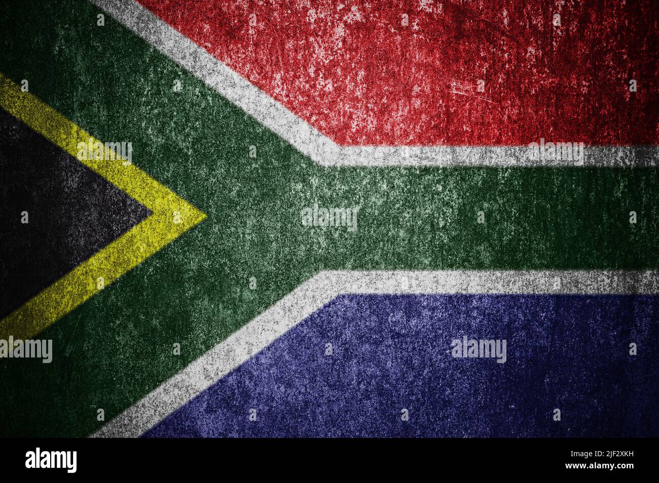 Closeup of grunge South African Republic flag. Dirty South Africa flag ...