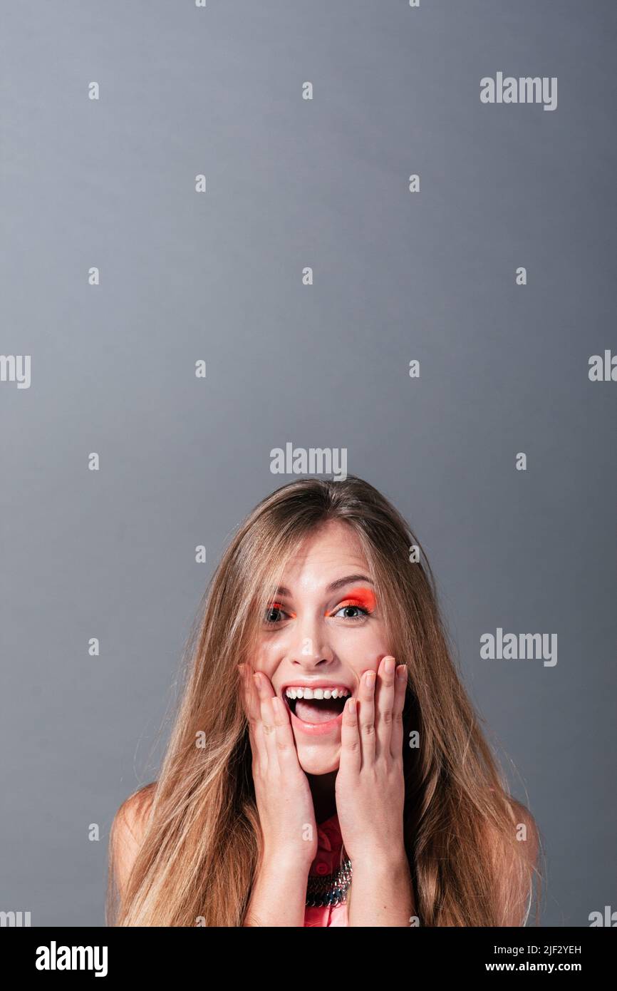 Sweet girl is really very happy Stock Photo - Alamy