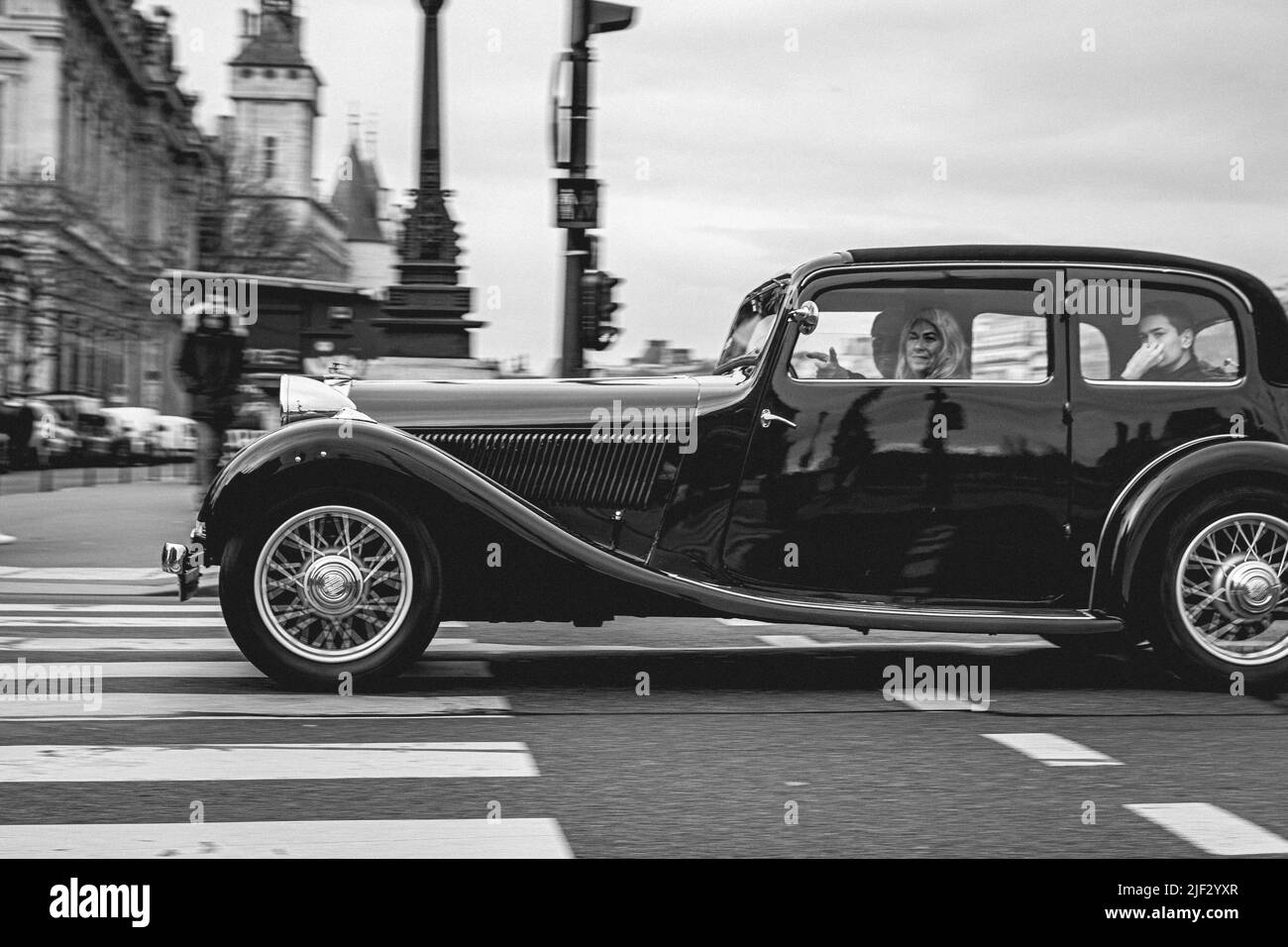 Classic and historic old car in the city. Talbot Lago T120 Stock Photo ...