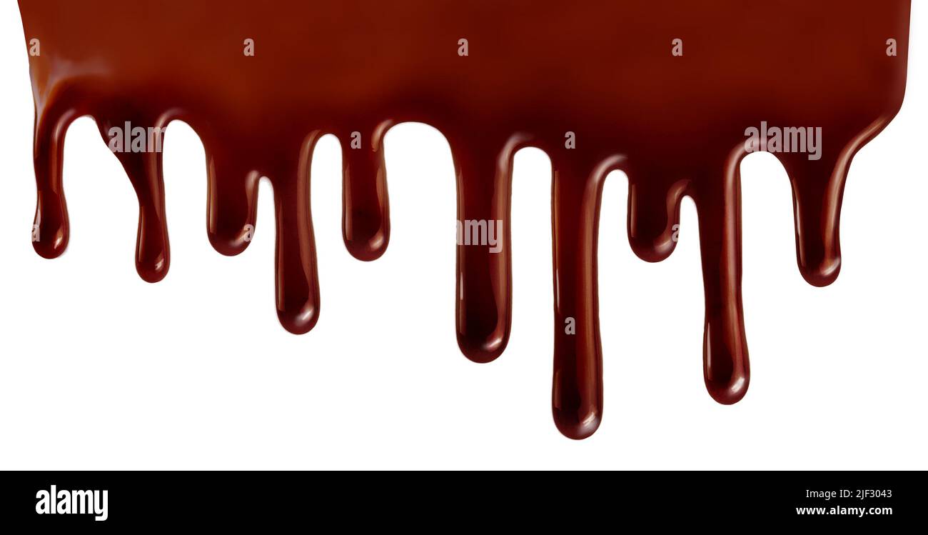 Chocolate drops. Liquid chocolate isolated on white background Stock ...