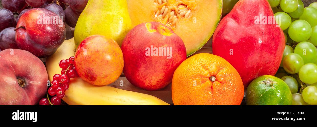 arrangement of fresh and healthy fruits Stock Photo - Alamy