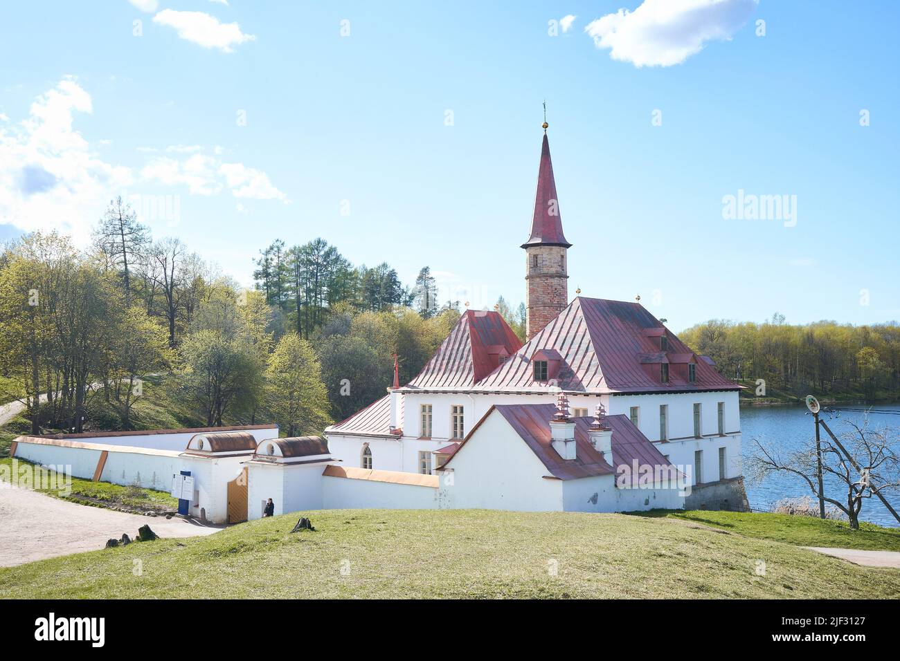 Photo of a church in nature in summer Stock Photo - Alamy