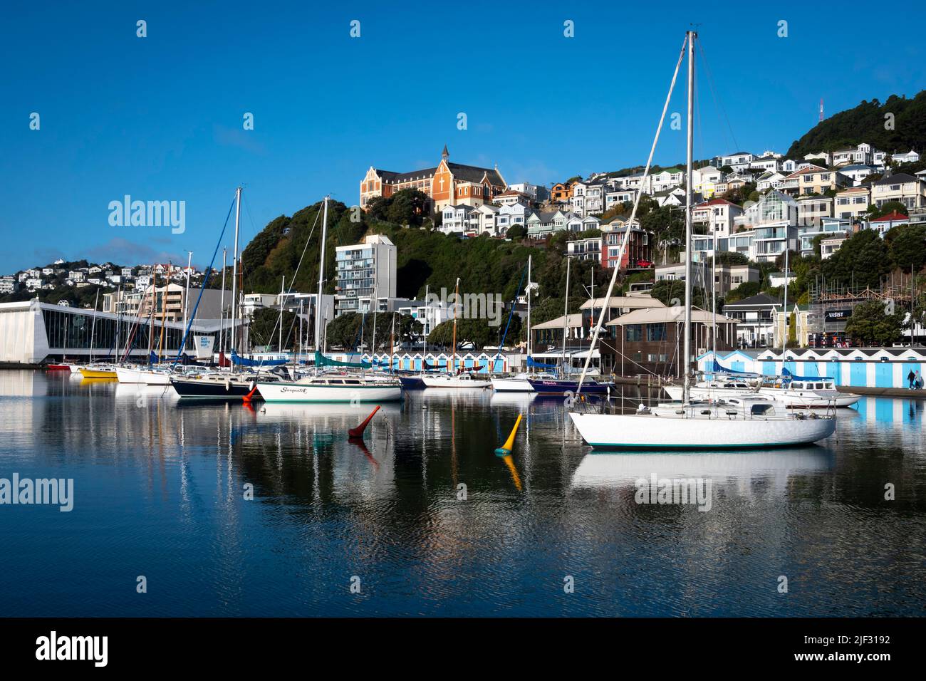 St Gerard's Monastery on hill above Boat harbour, Mount Victoria ...