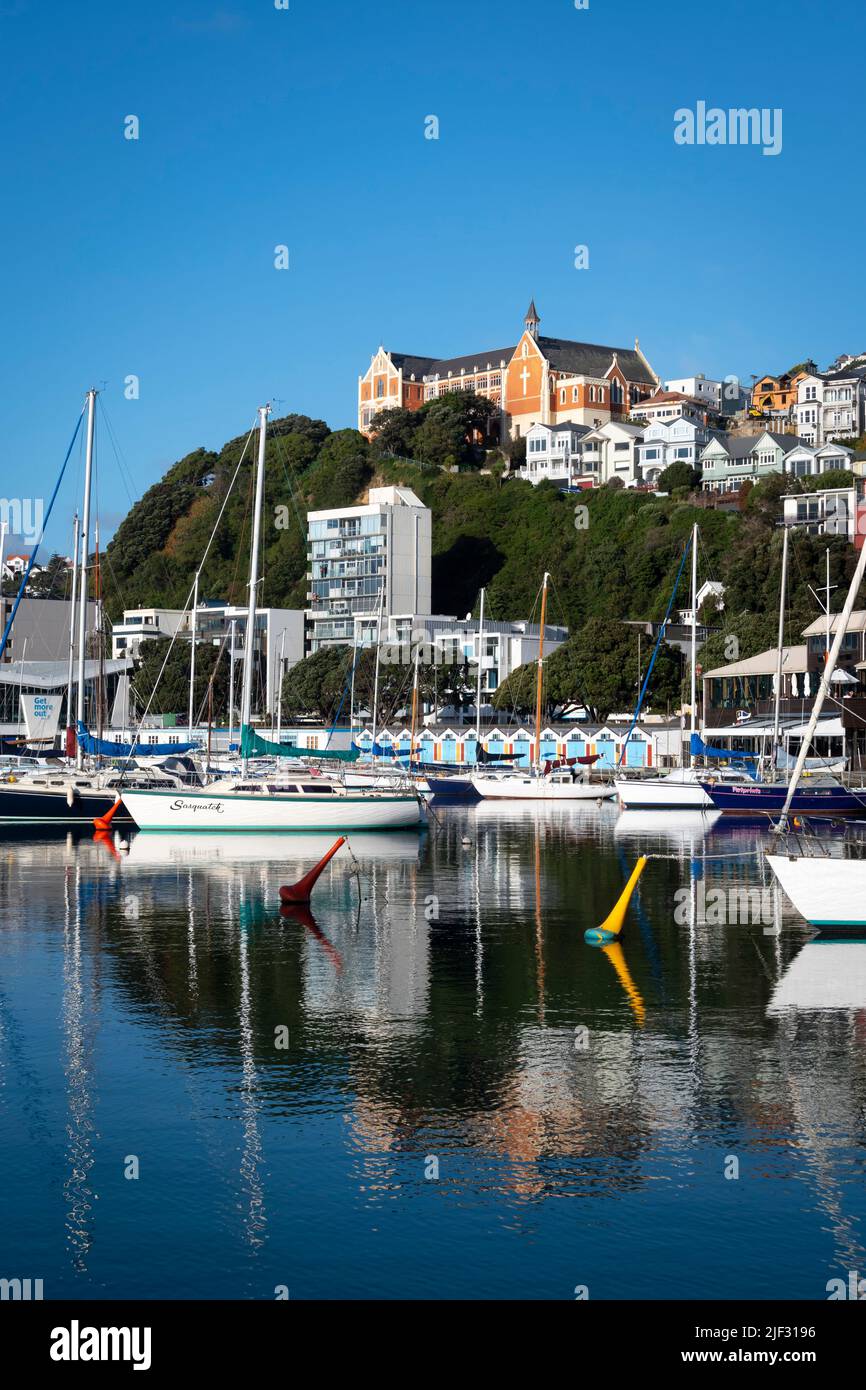 St Gerard's Monastery on hill above Boat harbour, Mount Victoria ...