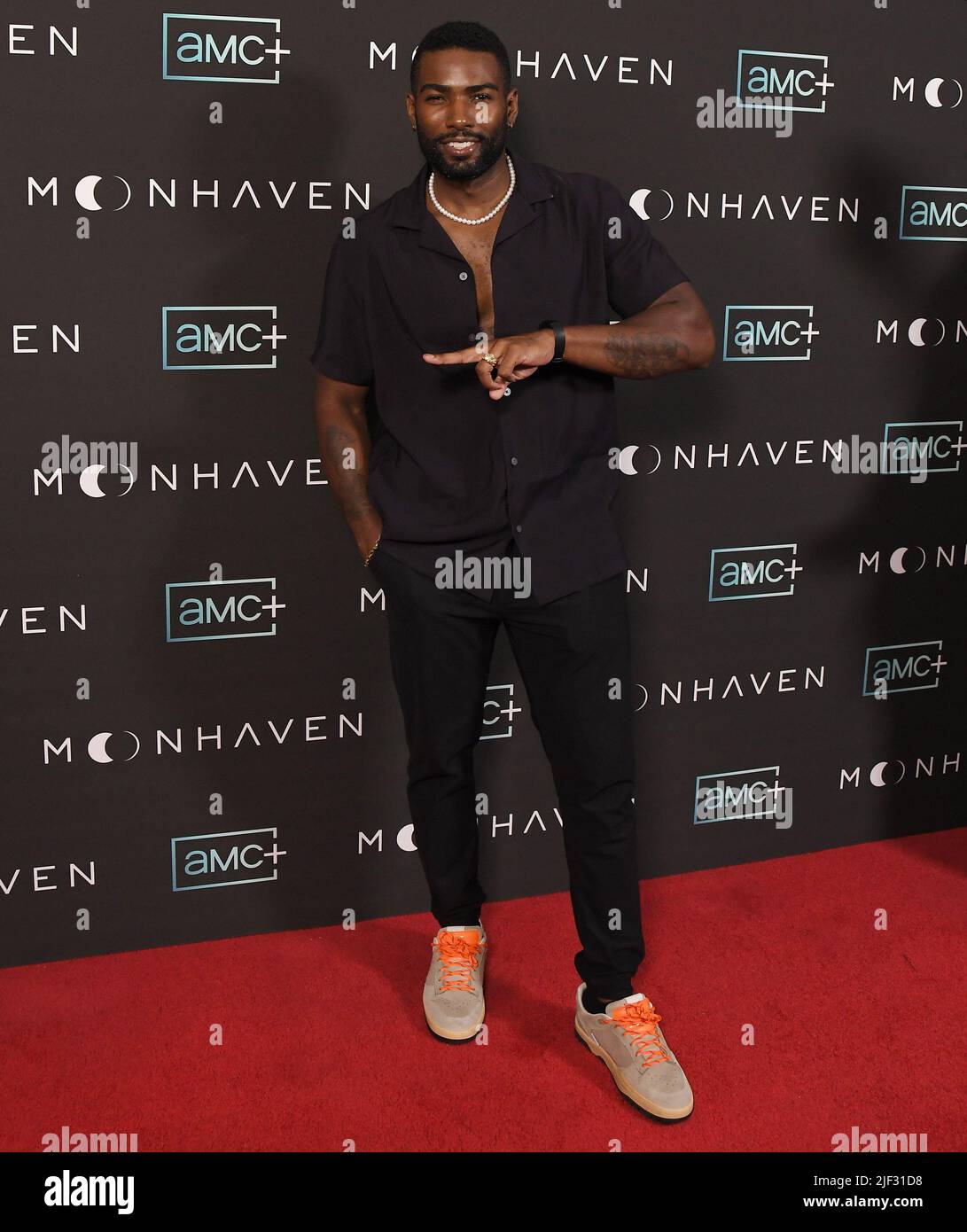 Los Angeles, USA. 28th June, 2022. Donny Savage arrives at AMC's MOONHAVEN Premiere held at The ...