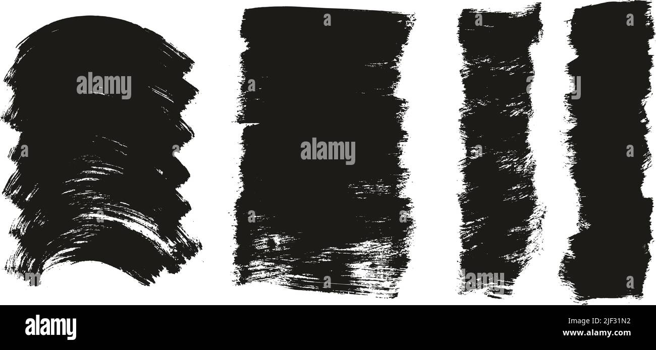 Flat Paint Brush Thin Curved & Long & Short Background High Detail ...