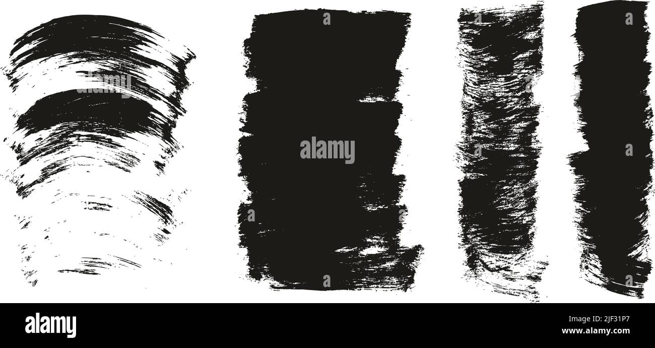 Flat Paint Brush Thin Curved & Long & Short Background High Detail ...