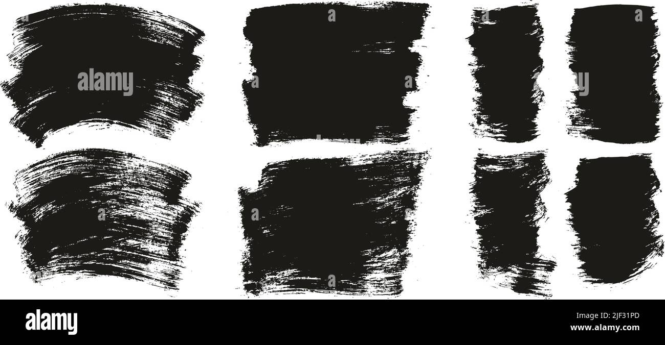 Flat Paint Brush Thin Curved & Long & Short Background High Detail ...