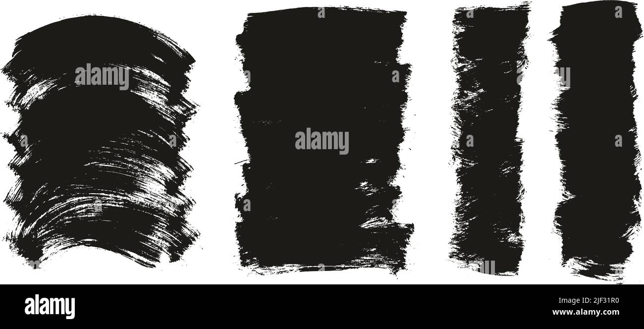 Flat Paint Brush Thin Curved & Long & Short Background High Detail ...