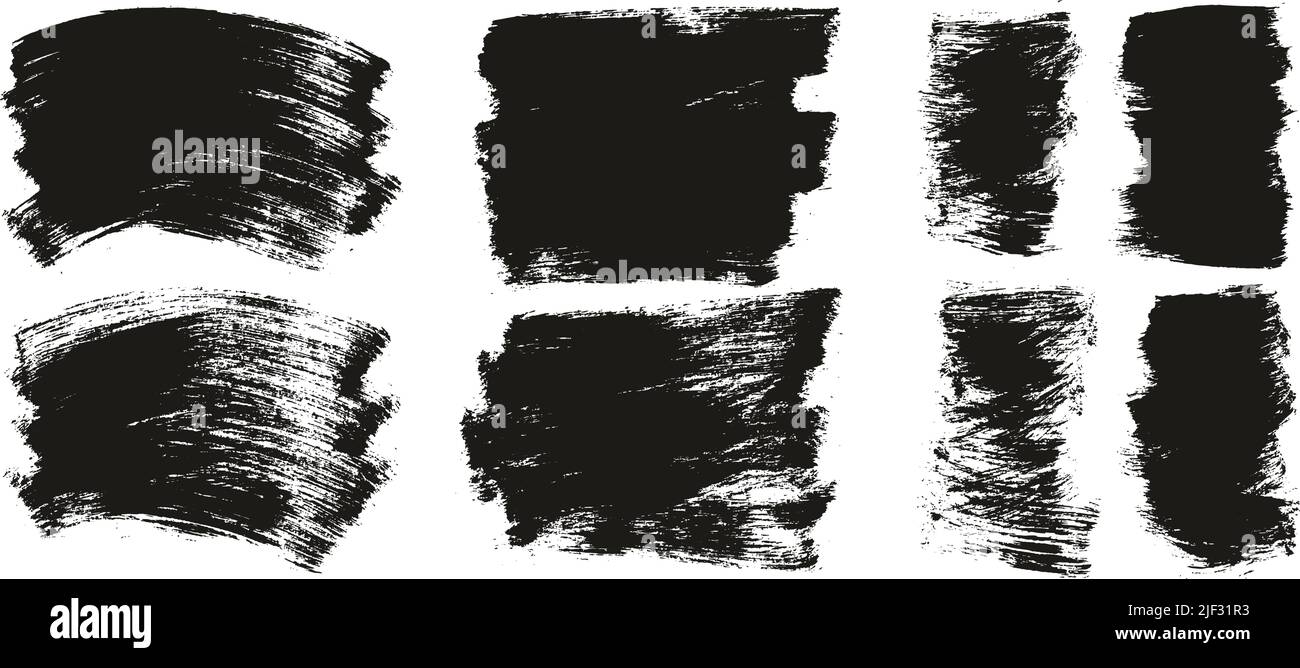 Flat Paint Brush Thin Curved & Long & Short Background High Detail ...