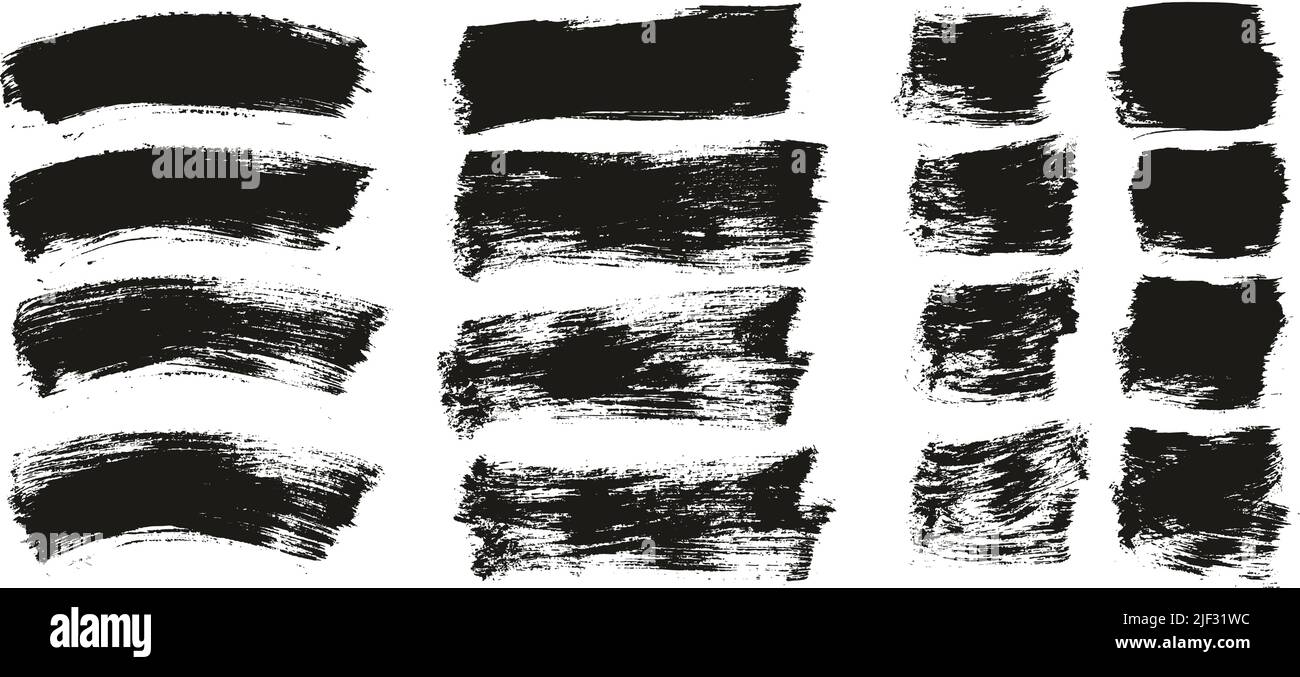 Flat Paint Brush Thin Curved & Long & Short Background High Detail ...