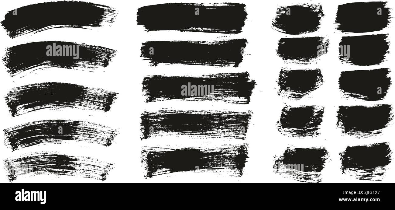 Flat Paint Brush Thin Curved & Long & Short Background High Detail ...