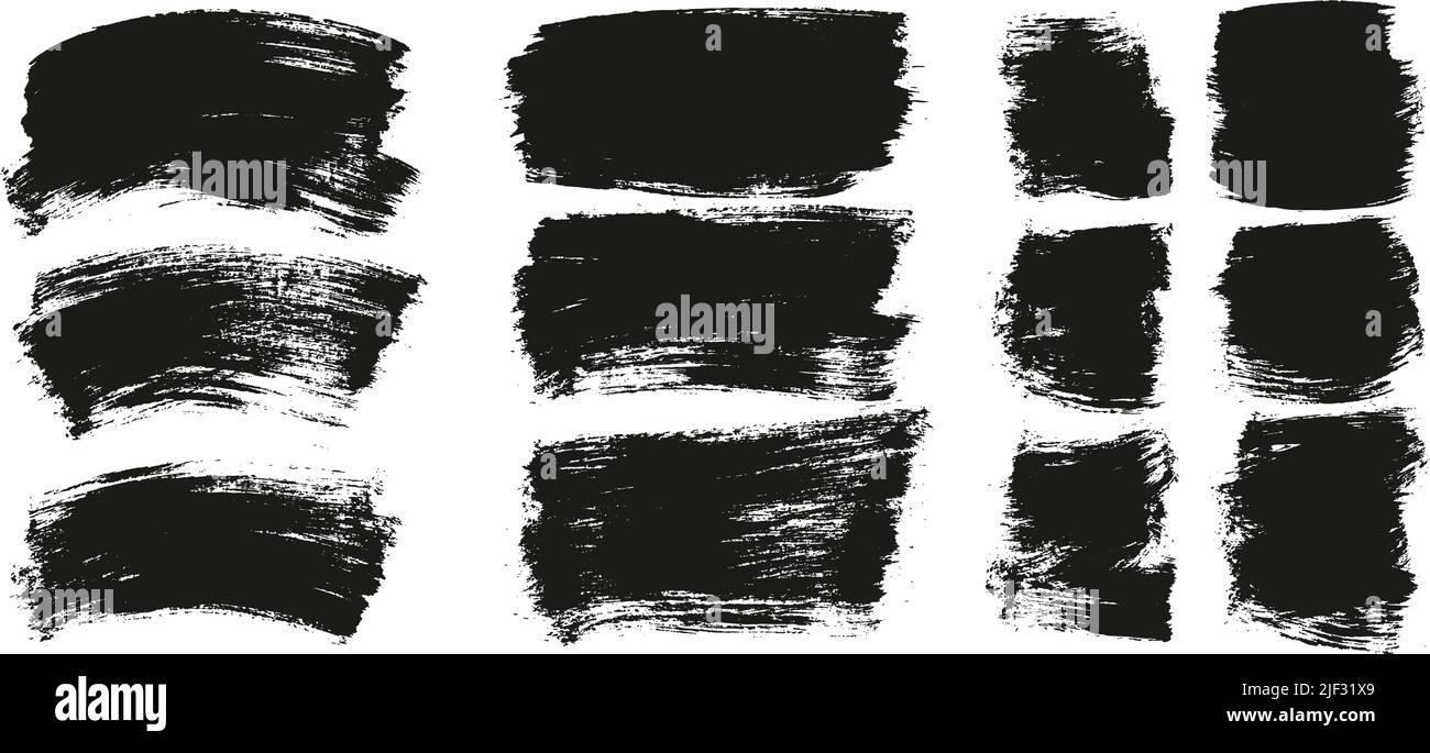 Flat Paint Brush Thin Curved & Long & Short Background High Detail ...