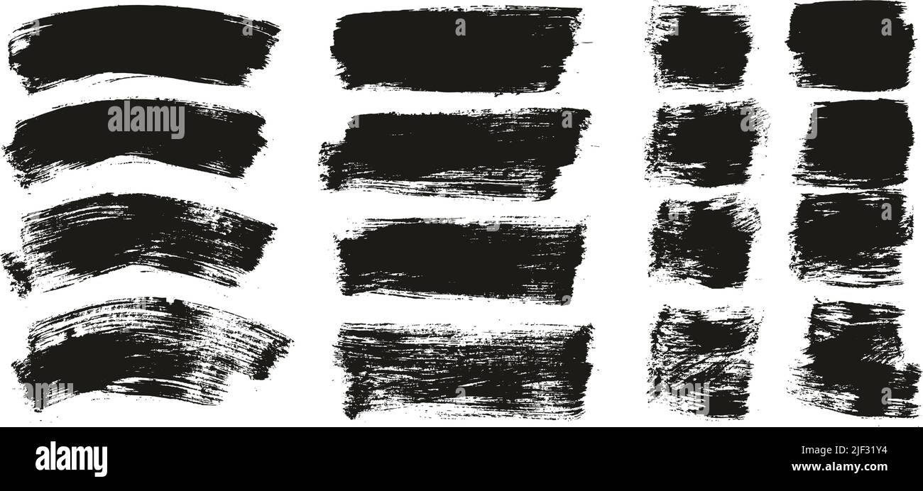 Flat Paint Brush Thin Curved & Long & Short Background High Detail ...