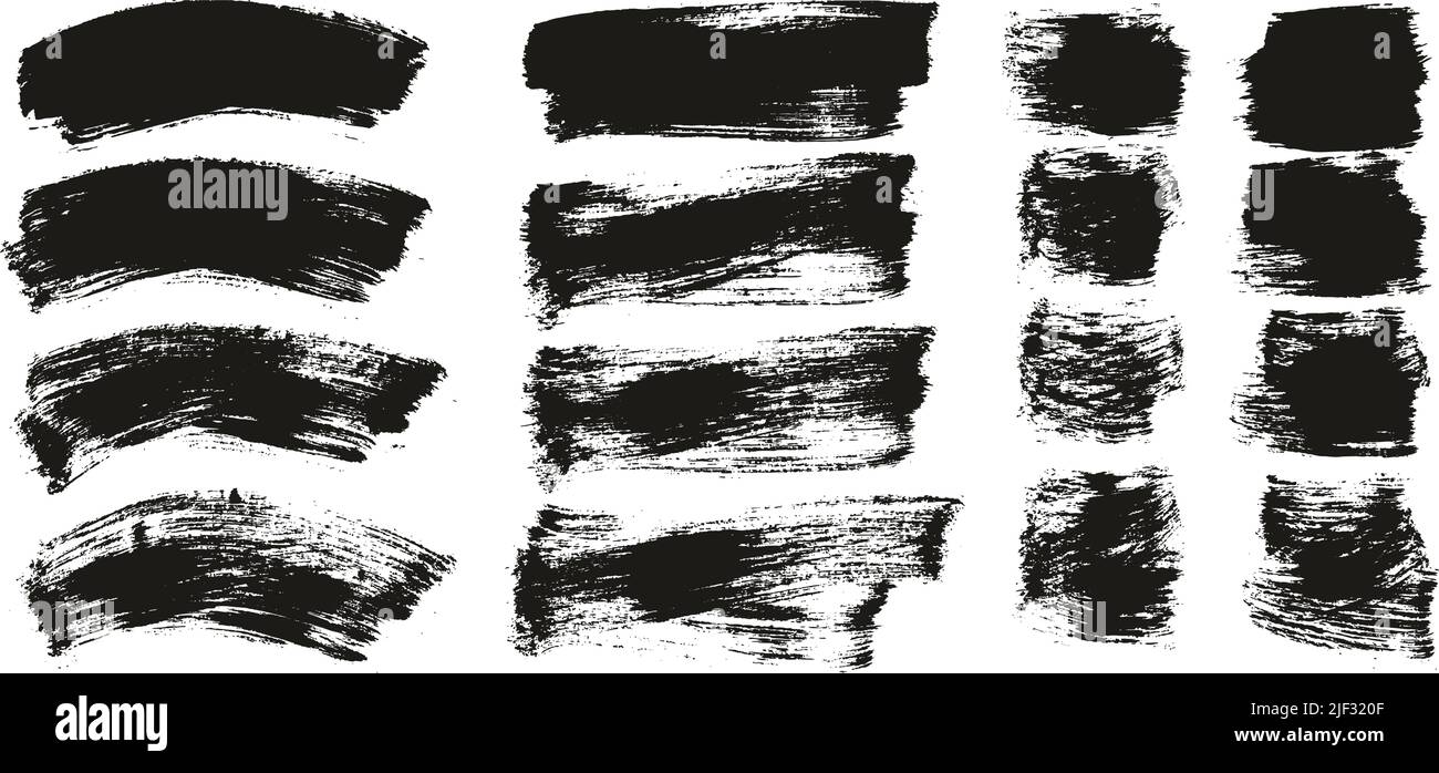 Flat Paint Brush Thin Curved & Long & Short Background High Detail ...