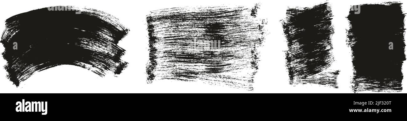 Flat Paint Brush Thin Curved & Long & Short Background High Detail ...