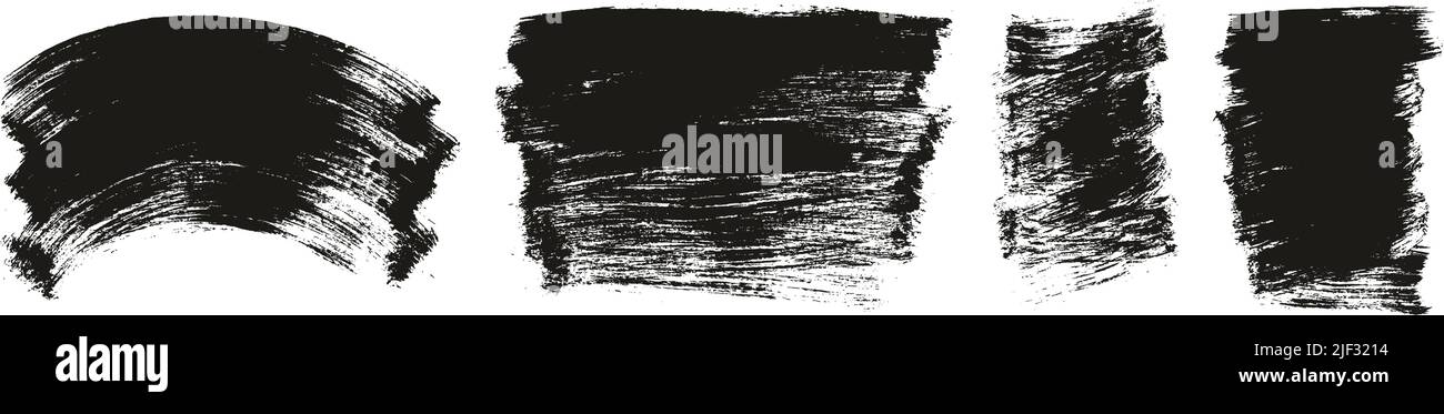 Flat Paint Brush Thin Curved & Long & Short Background High Detail ...