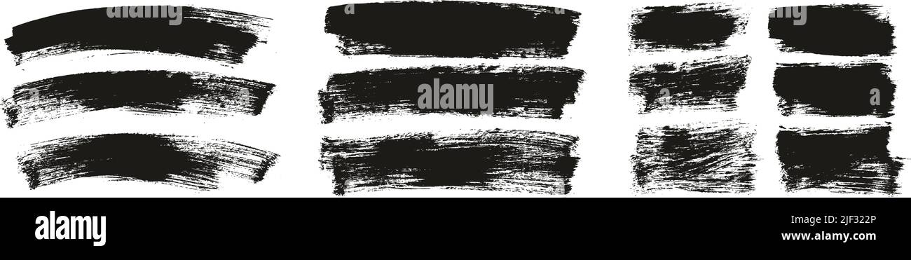 Flat Paint Brush Thin Curved & Long & Short Background High Detail ...