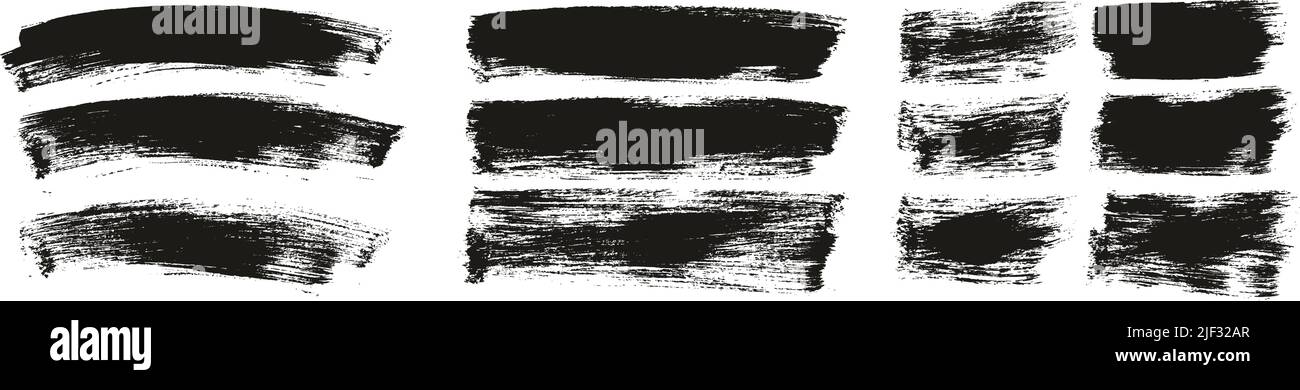 Flat Paint Brush Thin Curved & Long & Short Background High Detail ...