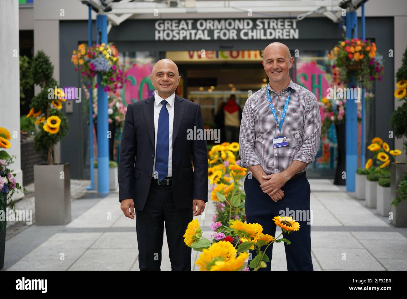 Health Secretary Sajid Javid and Matthew Shaw, Chief Executive at Great ...