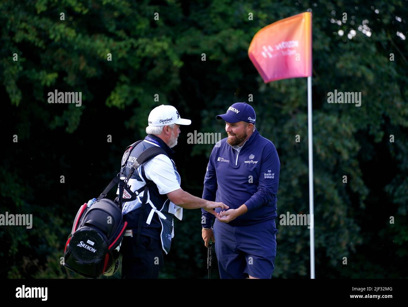 Republic of Ireland's Shane Lowry (right) and his caddie Brian 'Bo ...