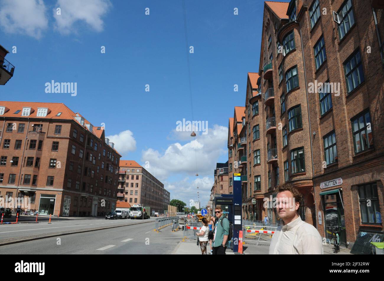 Copenhagen /Denmark/28 June 2022Street and road lamp in danish capital ...
