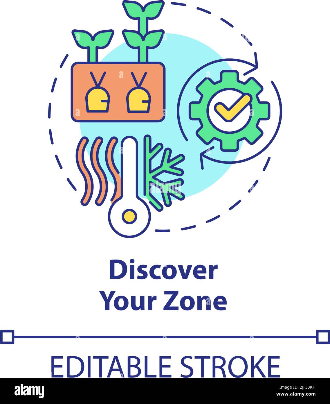 Discover your zone concept icon Stock Vector Image & Art - Alamy