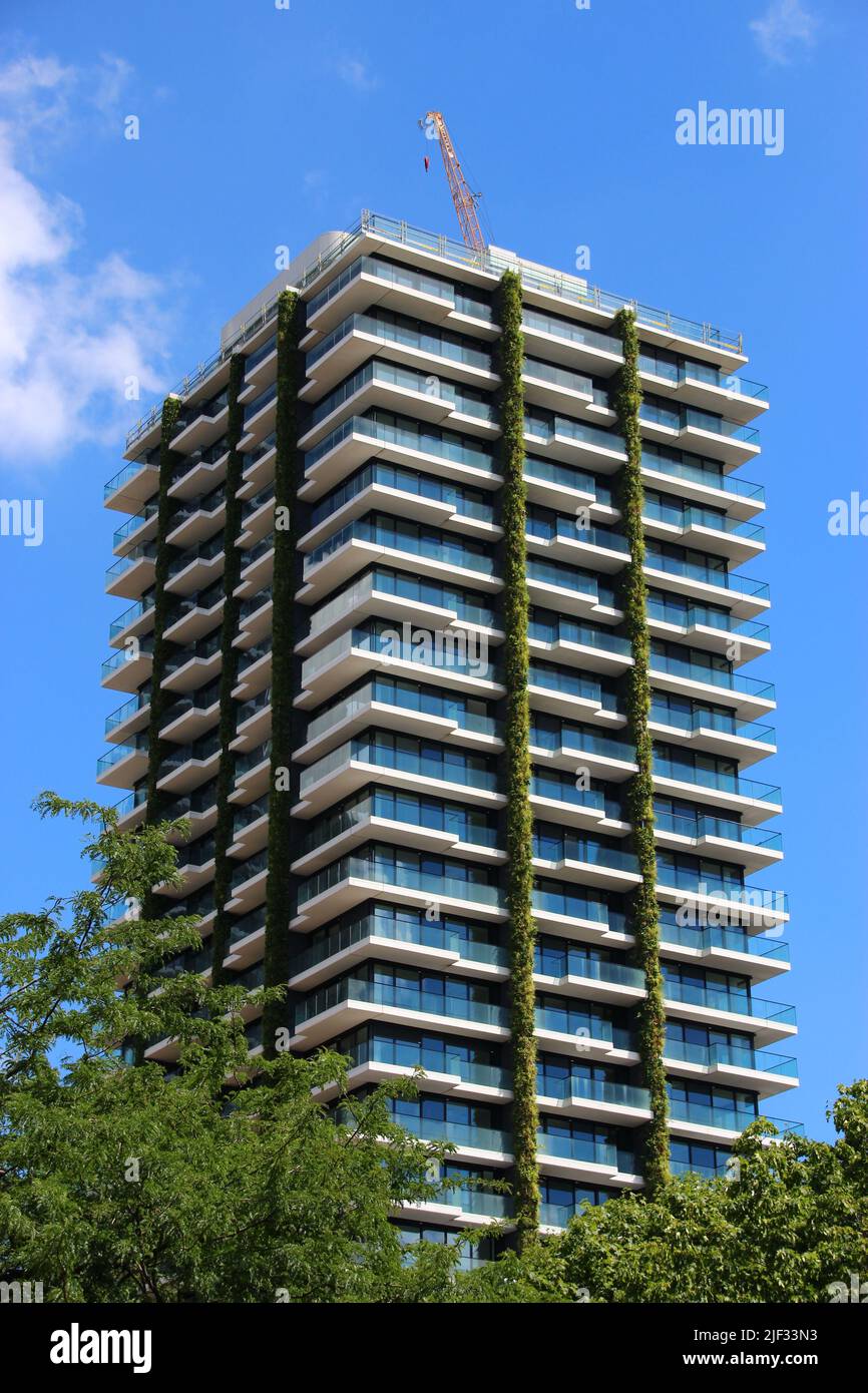Sustainable green skyscraper with residential properties in the ...