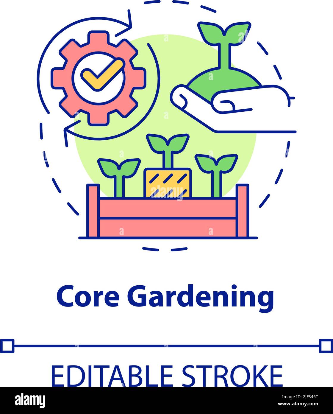 Core gardening concept icon Stock Vector Image & Art - Alamy