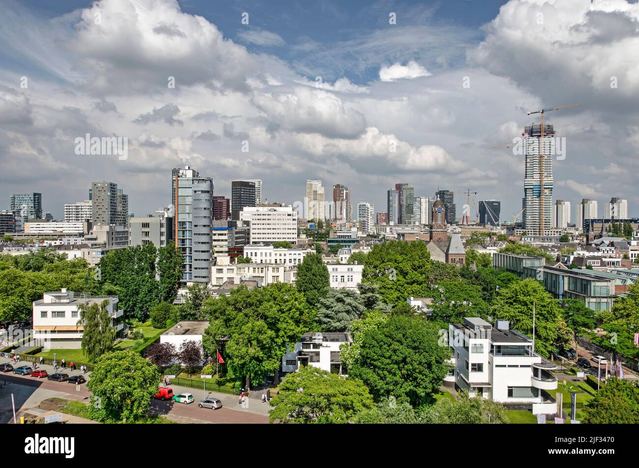 Rotterdam, The Netherlands, June 24, 2022: the modernist white villas ...