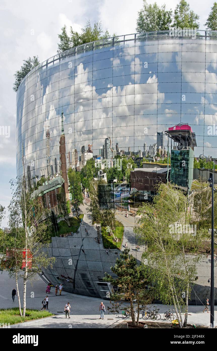 Rotterdam, The Netherlands, June 24, 2022: the mirror facade of the ...