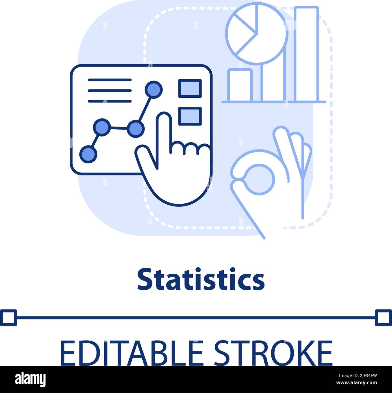 Statistics light blue concept icon Stock Vector Image & Art - Alamy