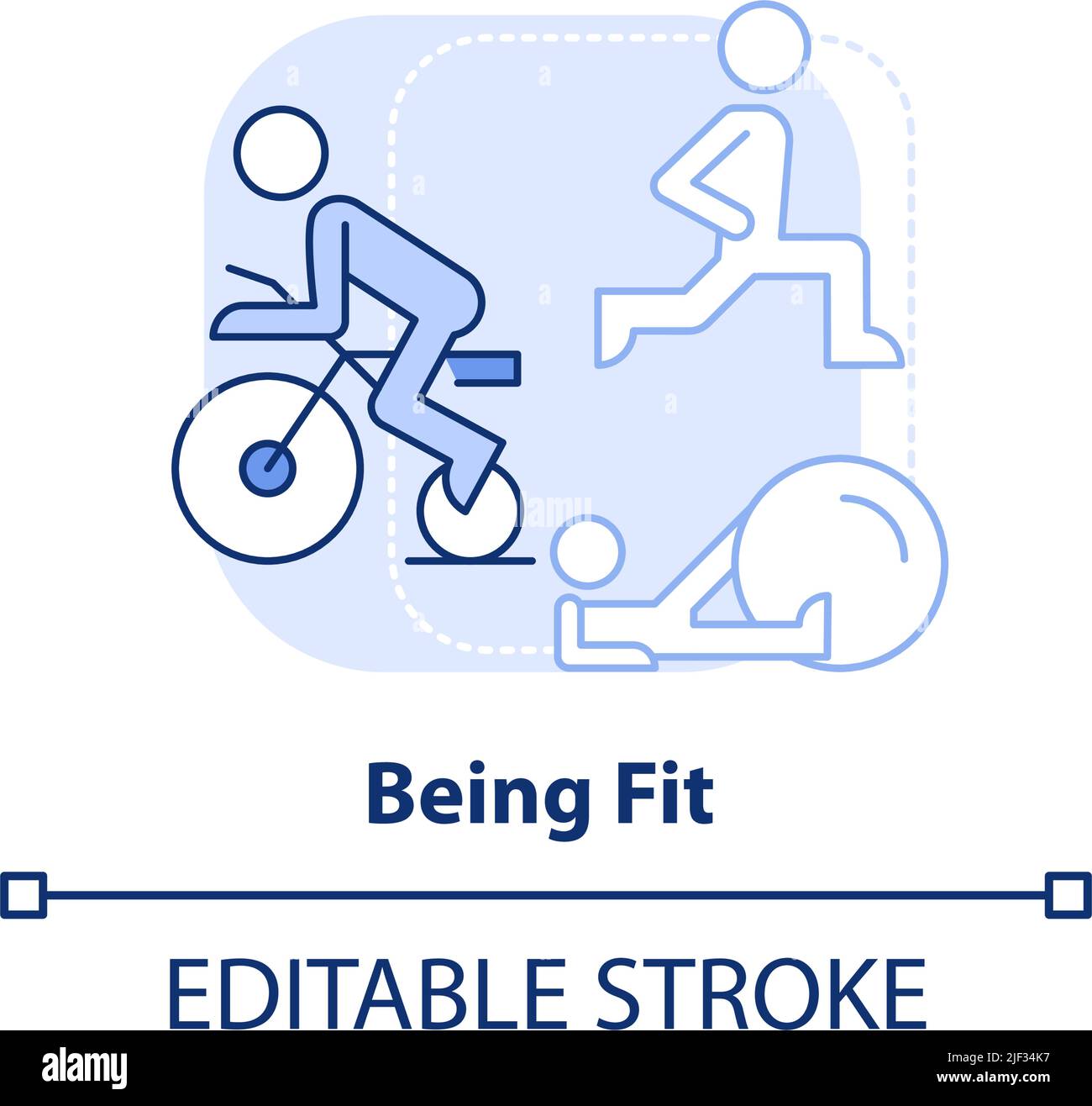 Being fit light blue concept icon Stock Vector Image & Art - Alamy
