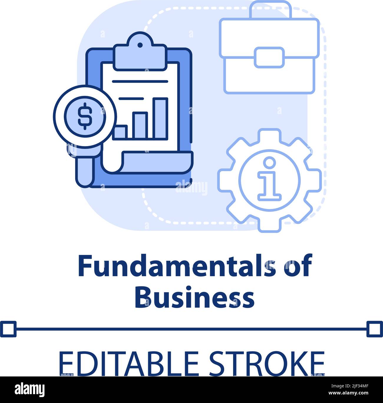Fundamentals of business light blue concept icon Stock Vector Image ...