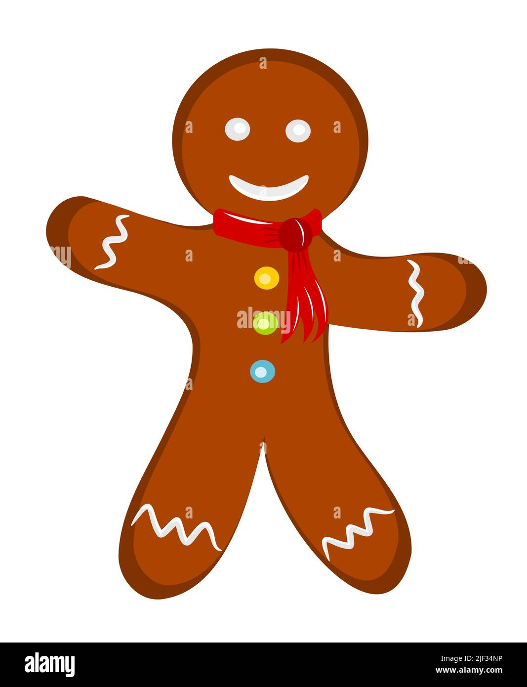 Gingerbread man with scarf Stock Vector Images - Alamy