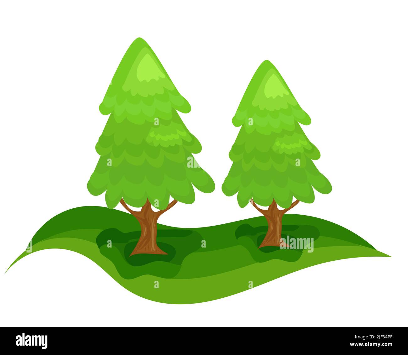 Two fir trees Stock Vector Images - Alamy