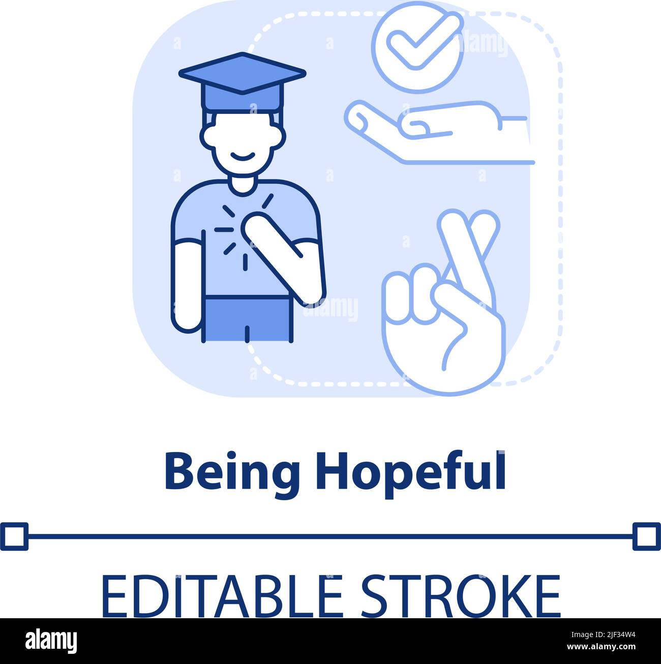 Being hopeful light blue concept icon Stock Vector Image & Art - Alamy